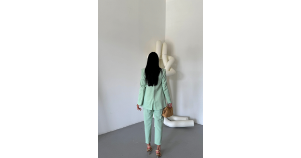KETEN CEKET - PANTOLON TAKIM - Mint